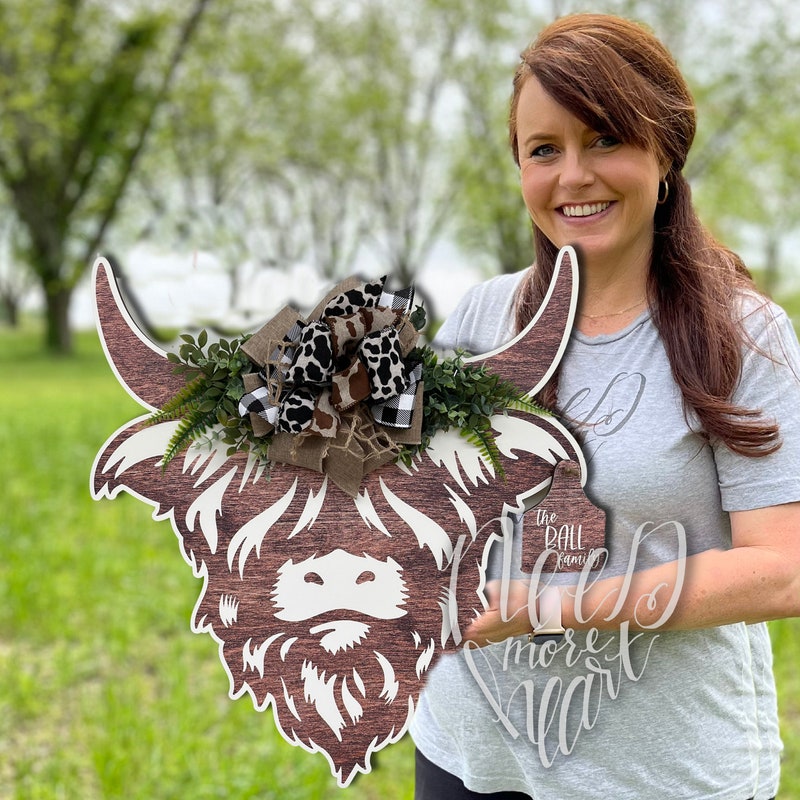 Cow Signs for Wreaths - Etsy