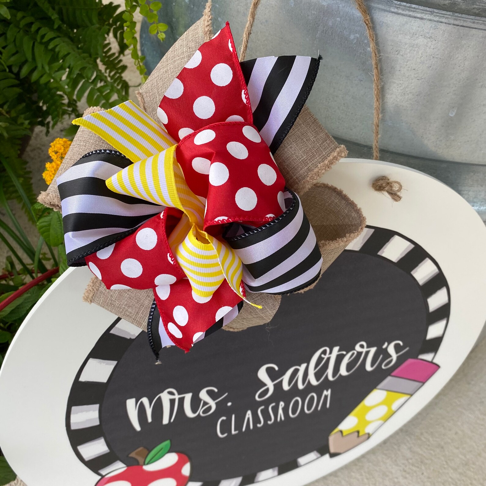 Door Hanger for Teacher Classroom Door Sign Teacher Name - Etsy