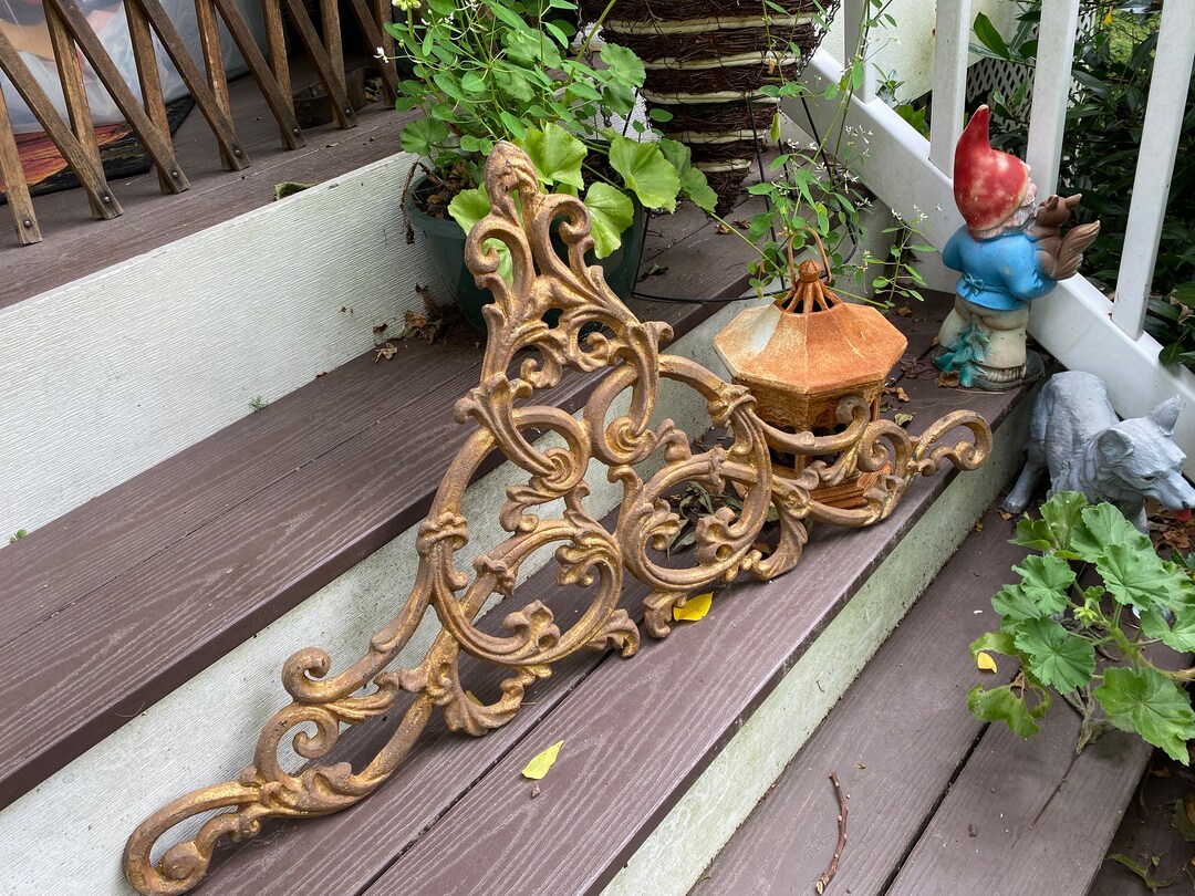 SALE 30 % off Vintage Ornate Metal Scroll Arch Rusty Gold Finish - Etsy