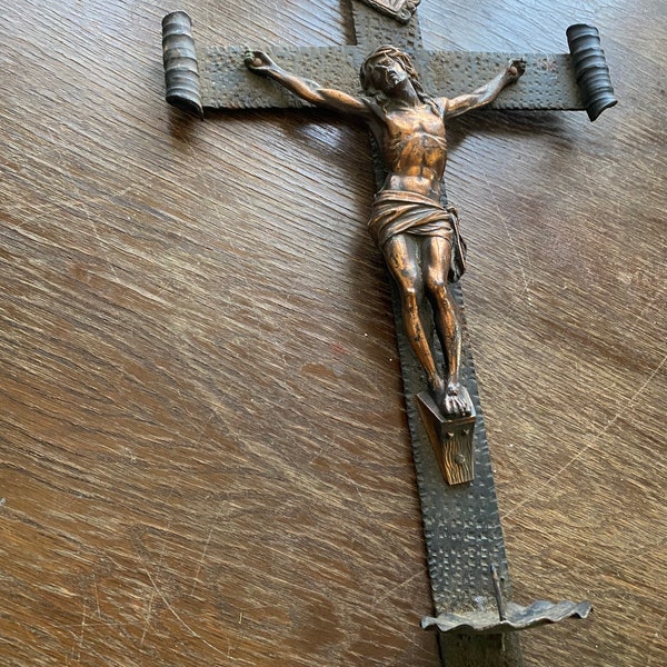 Altar Crucifix and Candle Holder - Etsy