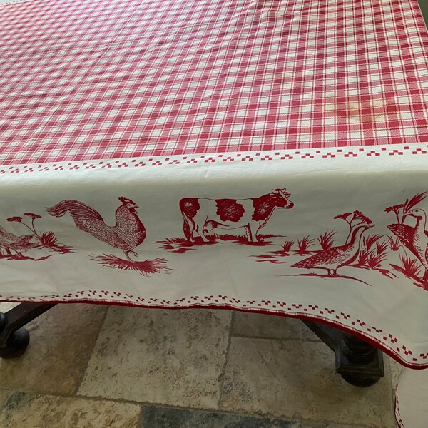 Rooster Tablecloth - Etsy