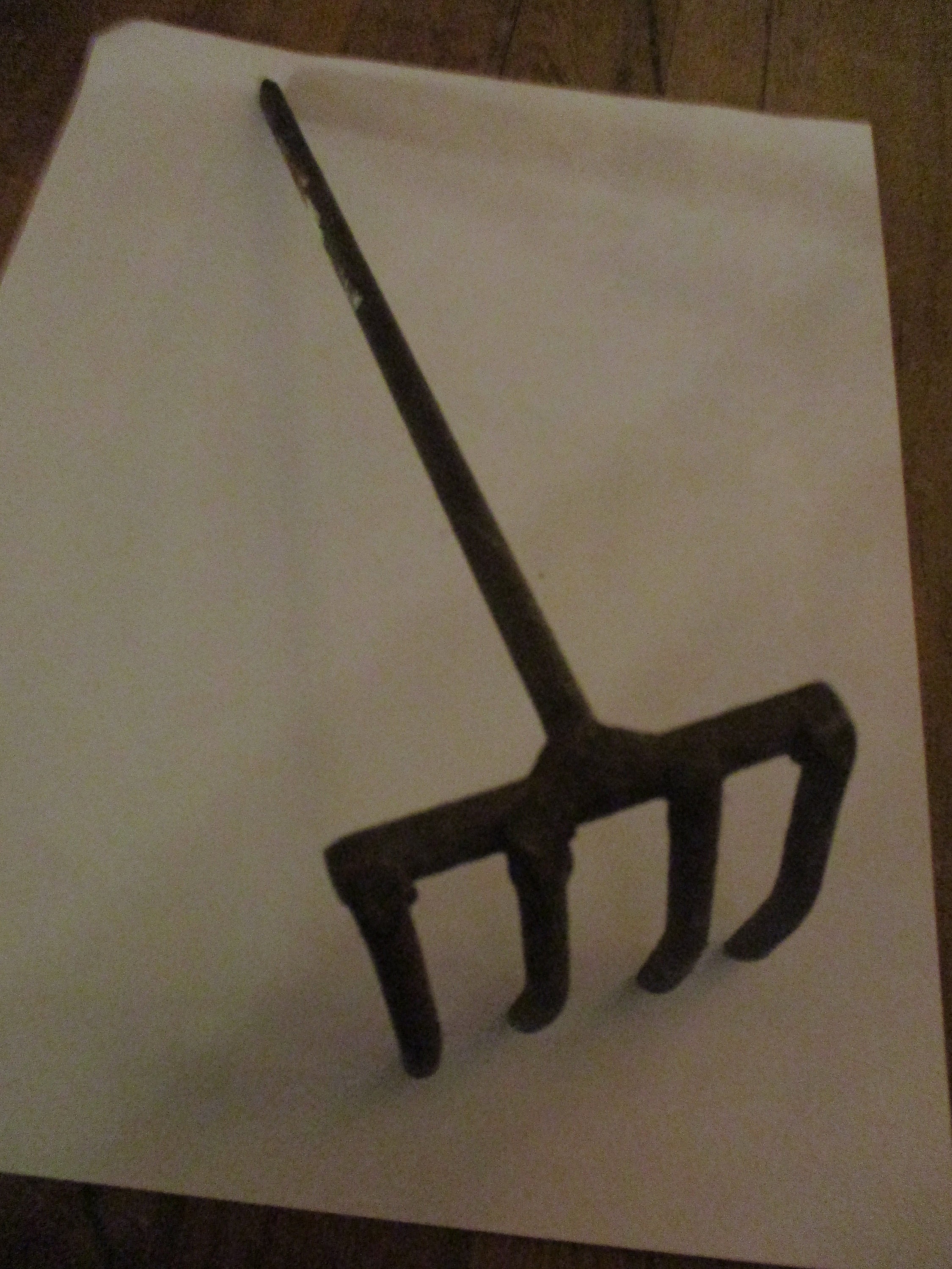 French antique hand forged iron garden tool hand rake | Etsy