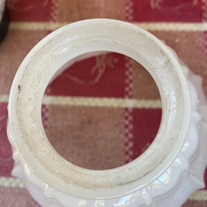 Antique Light Globe / Old Translucent Opalesent White Glass / Antique ...