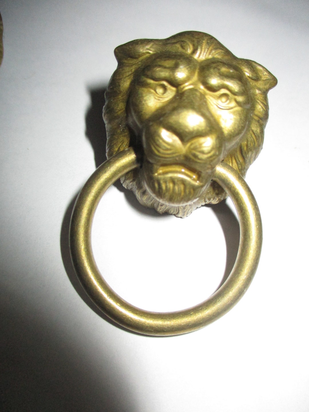 Antique 3 Lion Face Drawer Pulls - Etsy