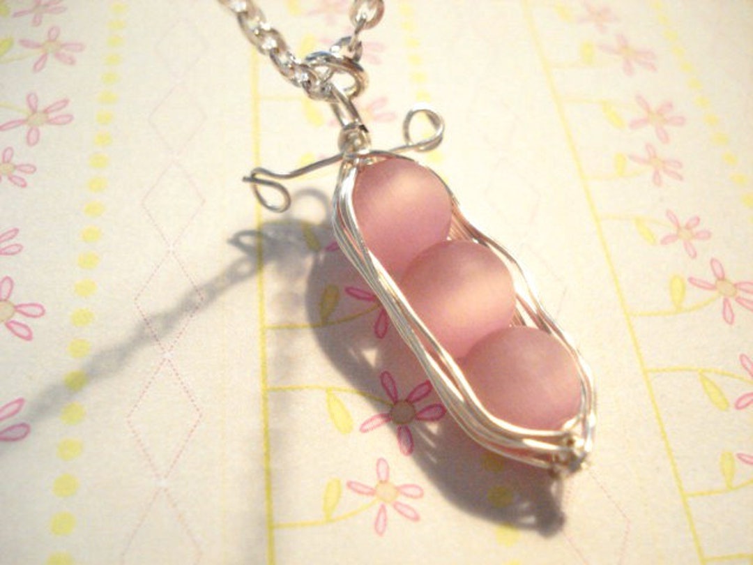 Peapod Pink Peapod Wirewrapped Pod Peas in Pod Pod - Etsy
