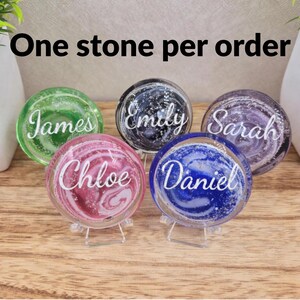 Cremation Ashes Fused Glass Pocket Pebble / Hug Stone - Handmade ...