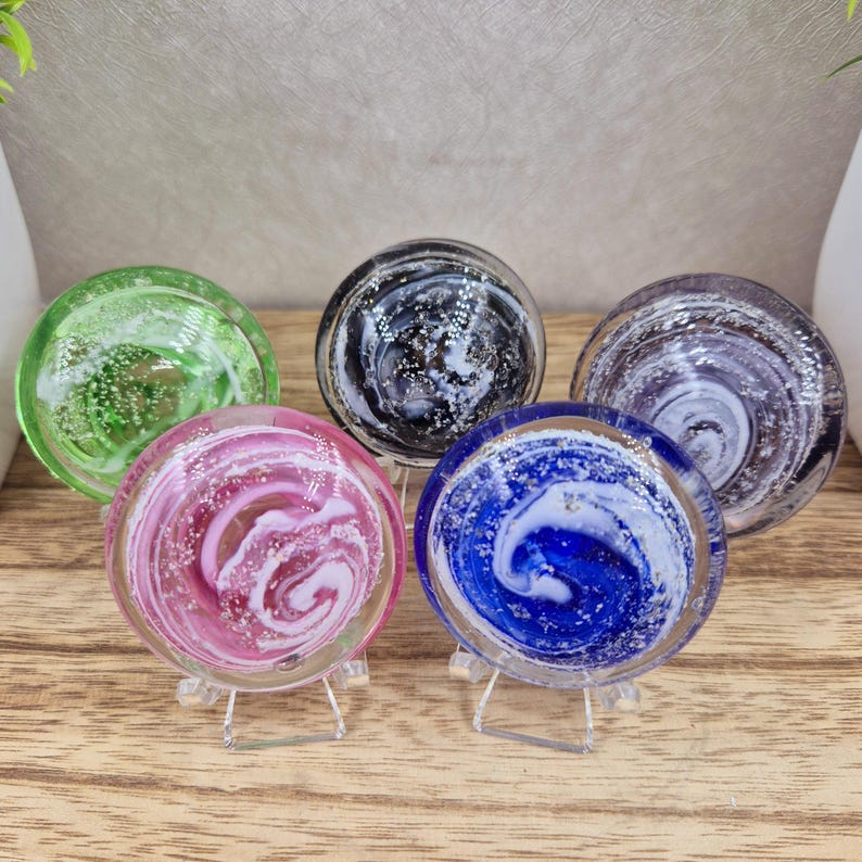 Cremation Ashes Fused Glass Pocket Pebble / Hug Stone - Handmade ...