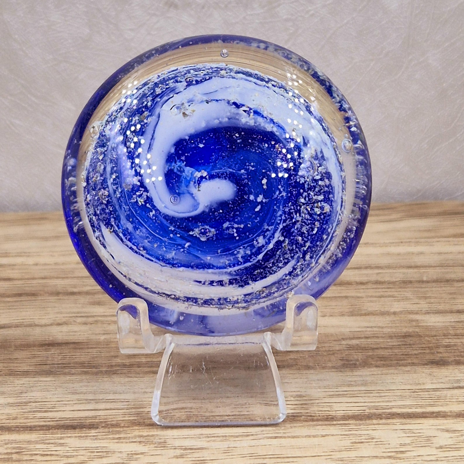 Cremation Ashes Fused Glass Pocket Pebble / Hug Stone - Handmade ...