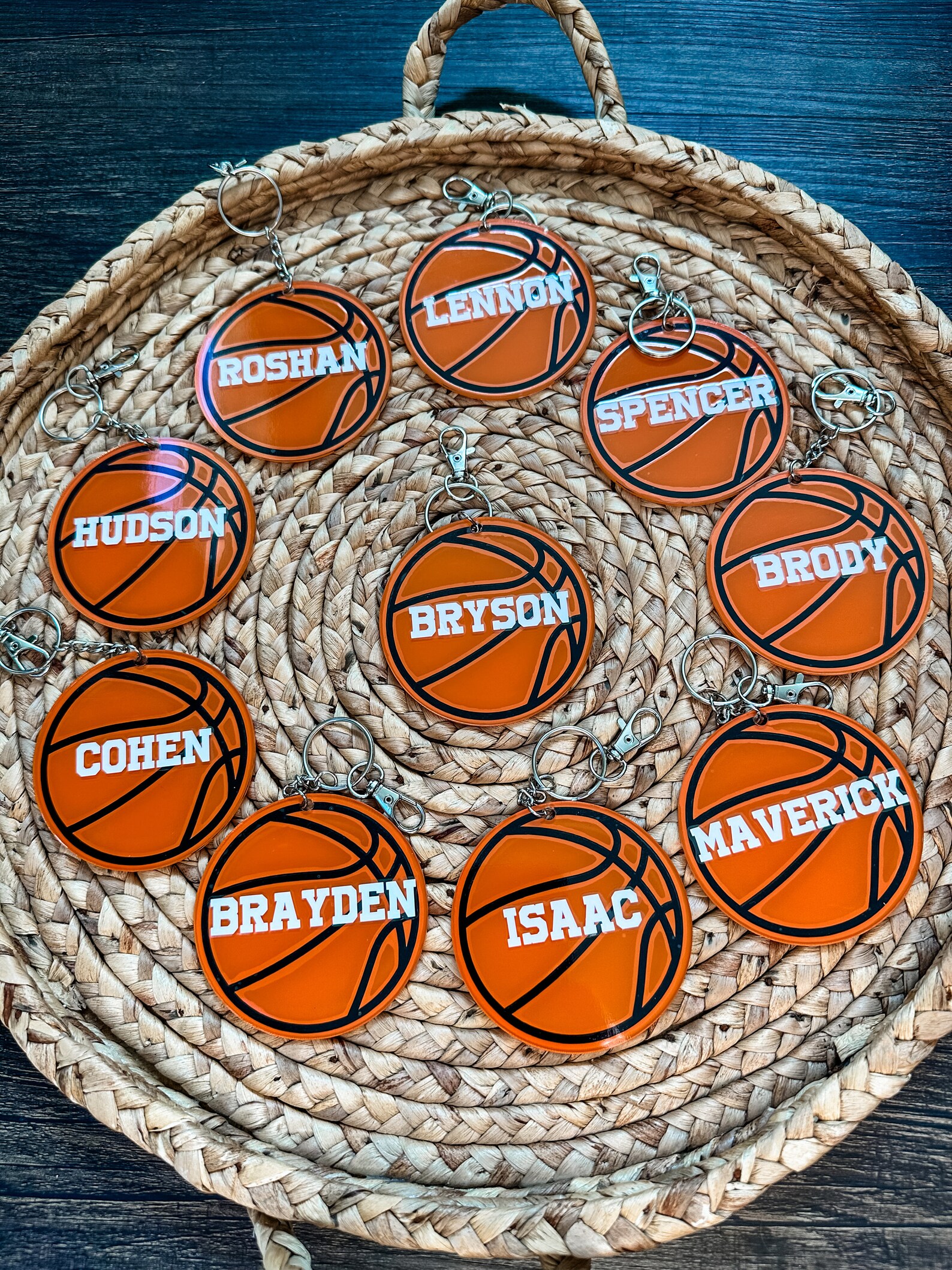 Personalized Basketball Bag Tag: Custom Acrylic Keychain, Team Gifts - Etsy