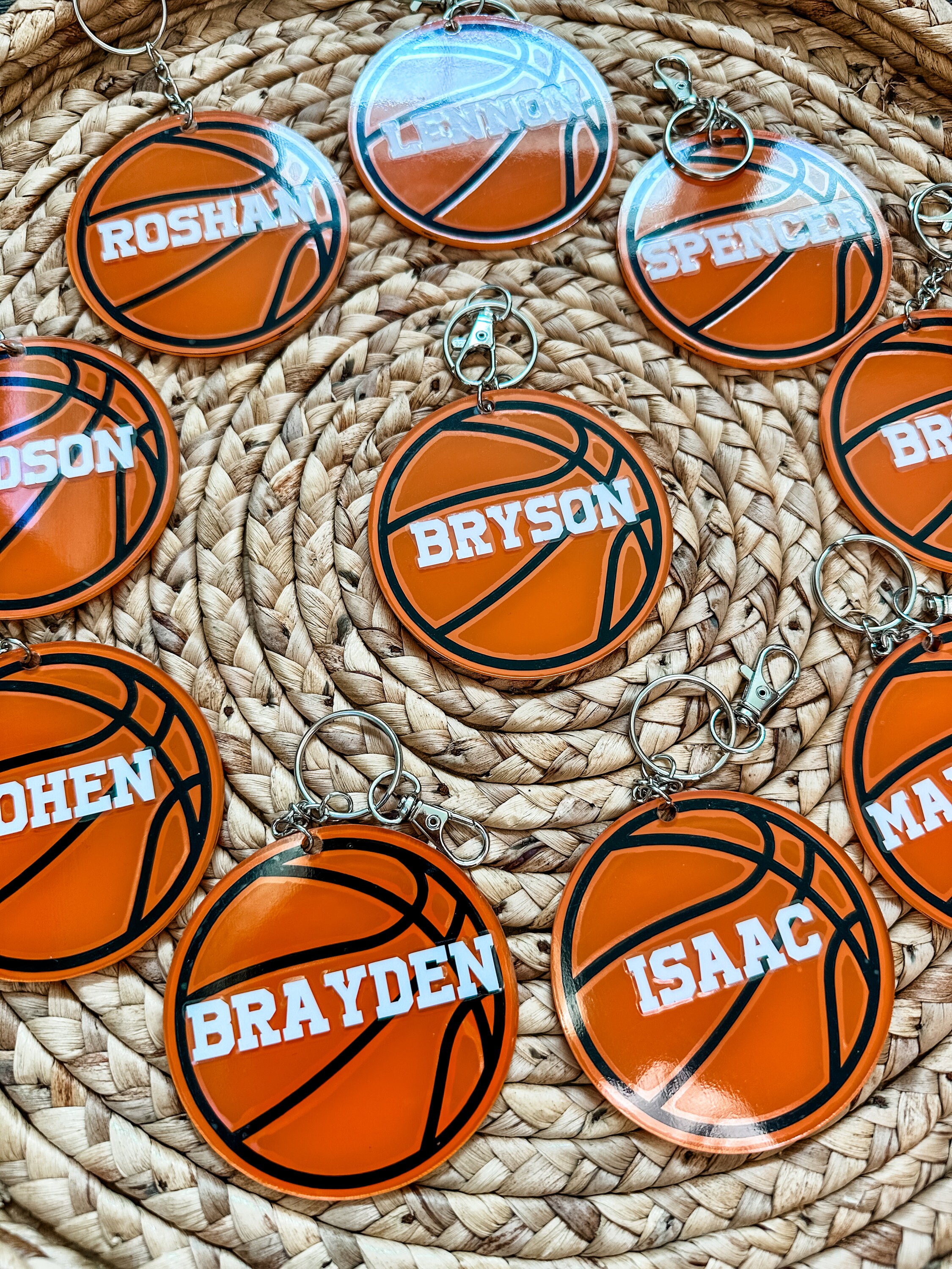 Personalized Basketball Bag Tag: Custom Acrylic Keychain, Team Gifts - Etsy