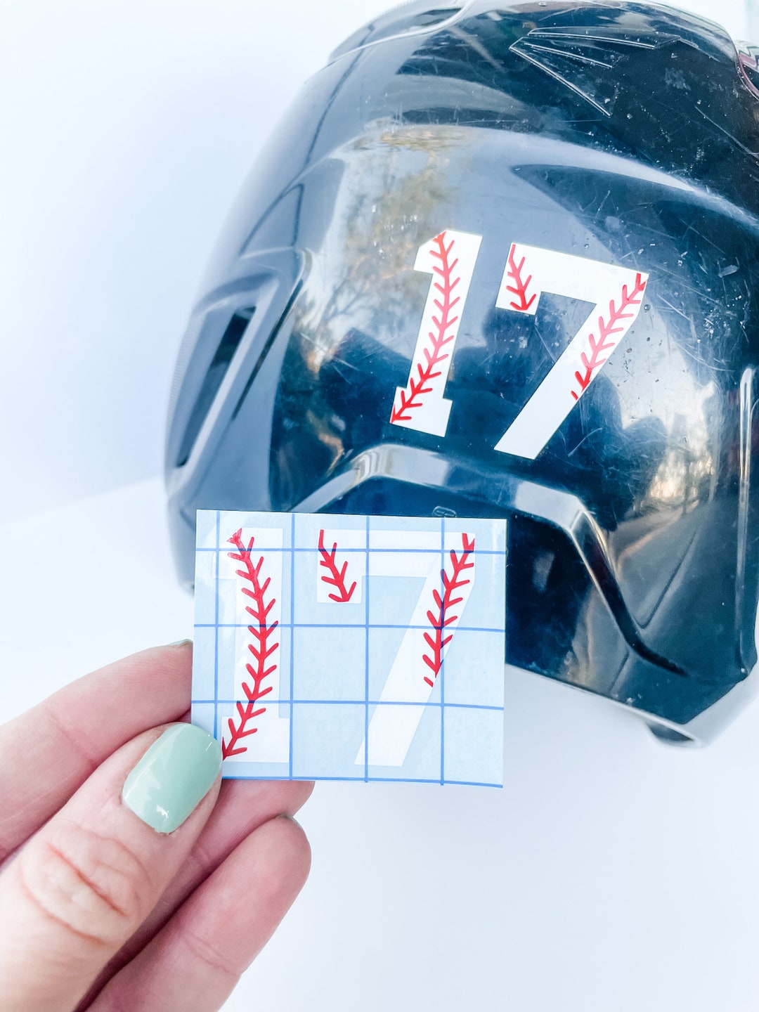 Baseball Helmet Number Decal: Athletic Vinyl Sports Personalization - Etsy