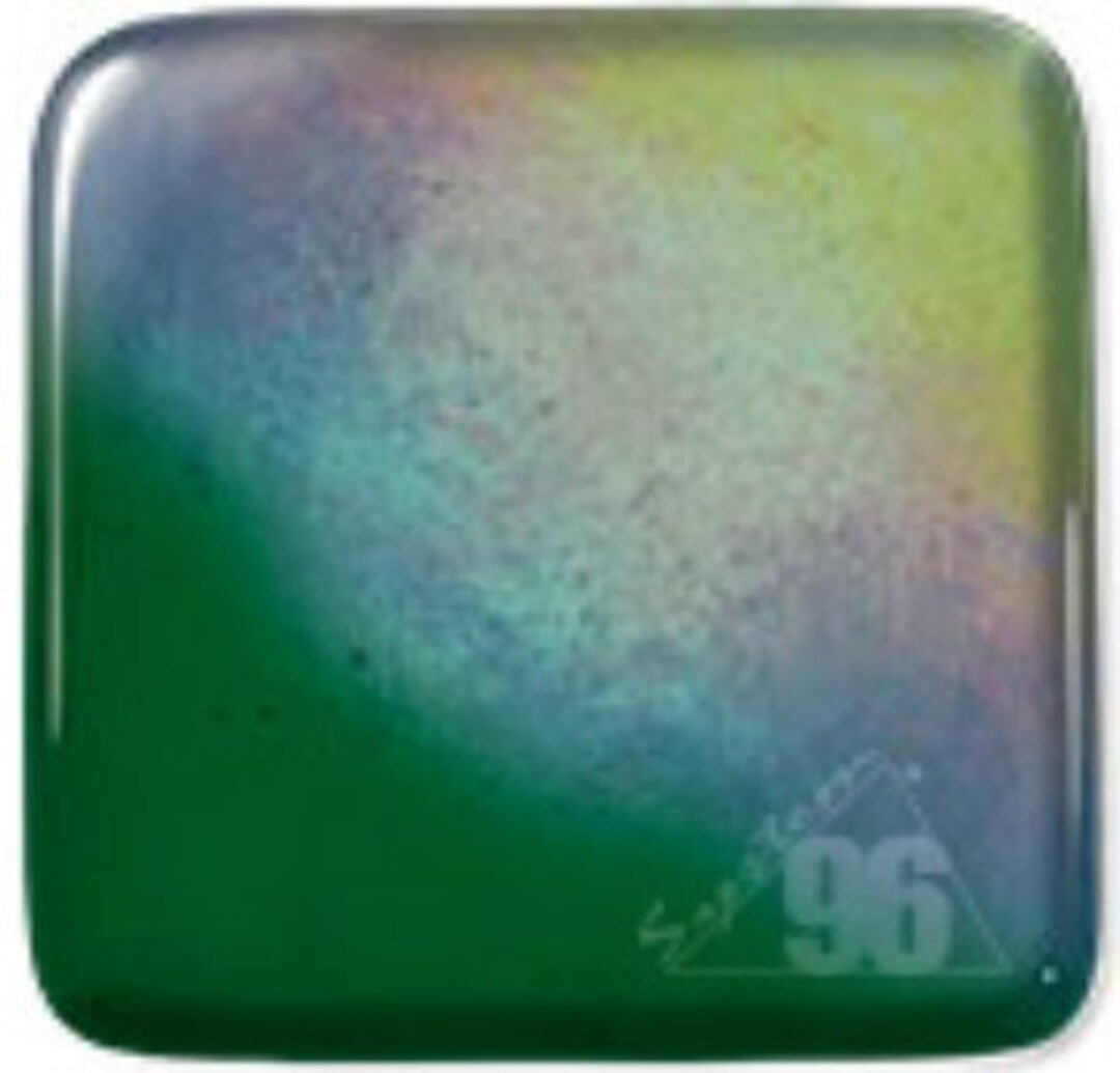 Oceanside Spectrum 96 COE Iridized Dark Green Transparent Fusible - Etsy