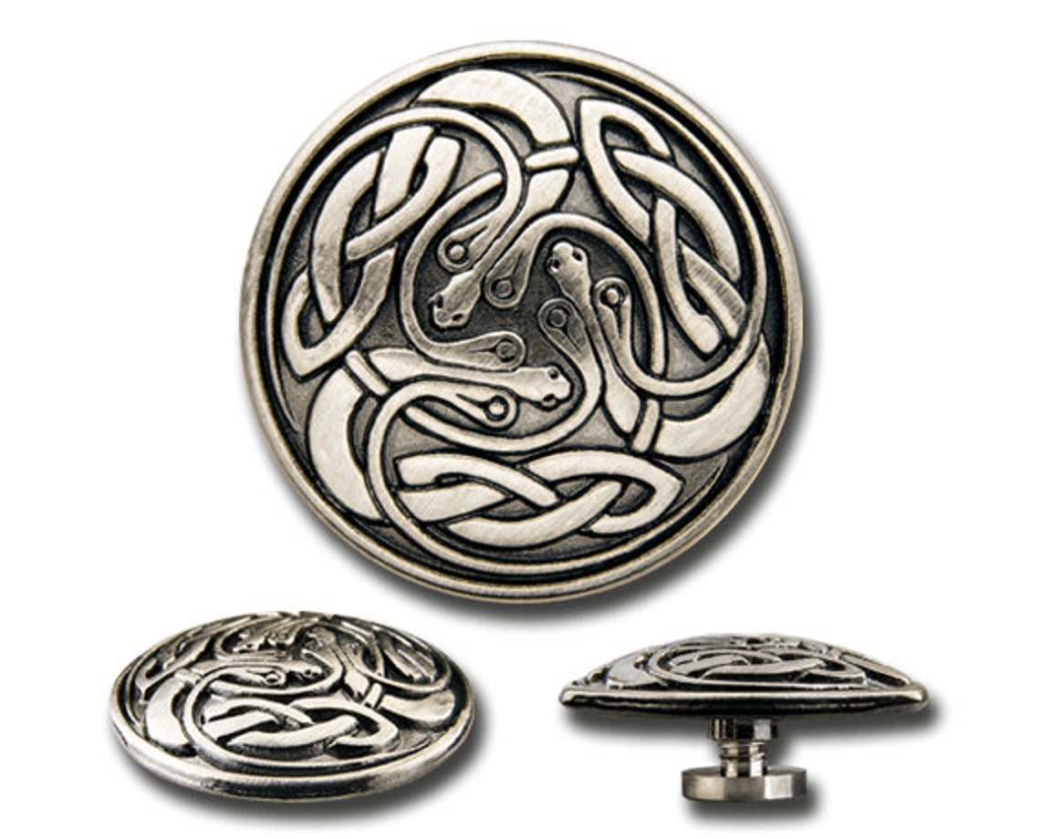 Concho / Screw Back Rivet Celtic Snakes | Etsy