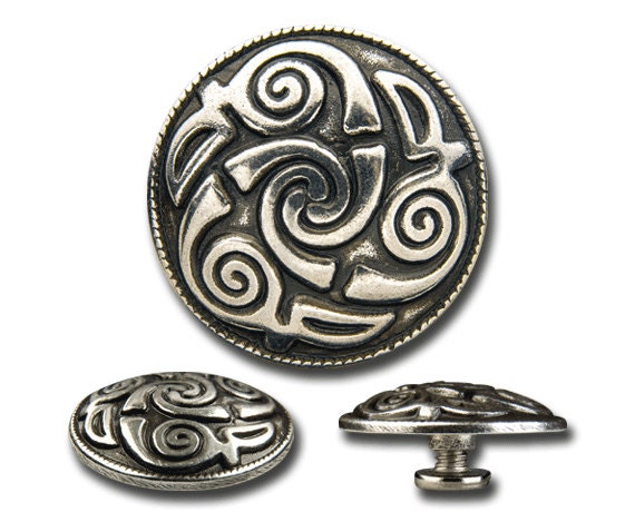 Concho / Screw Back Rivet Celtic Spiral T | Etsy