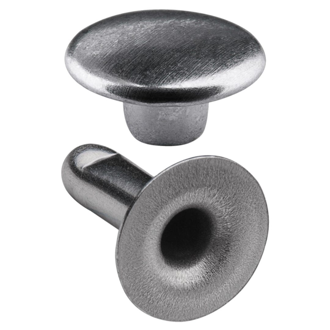 150 rivets doubles creux 2 pièces 9 mm "9/10" en fer (sans nickel ...