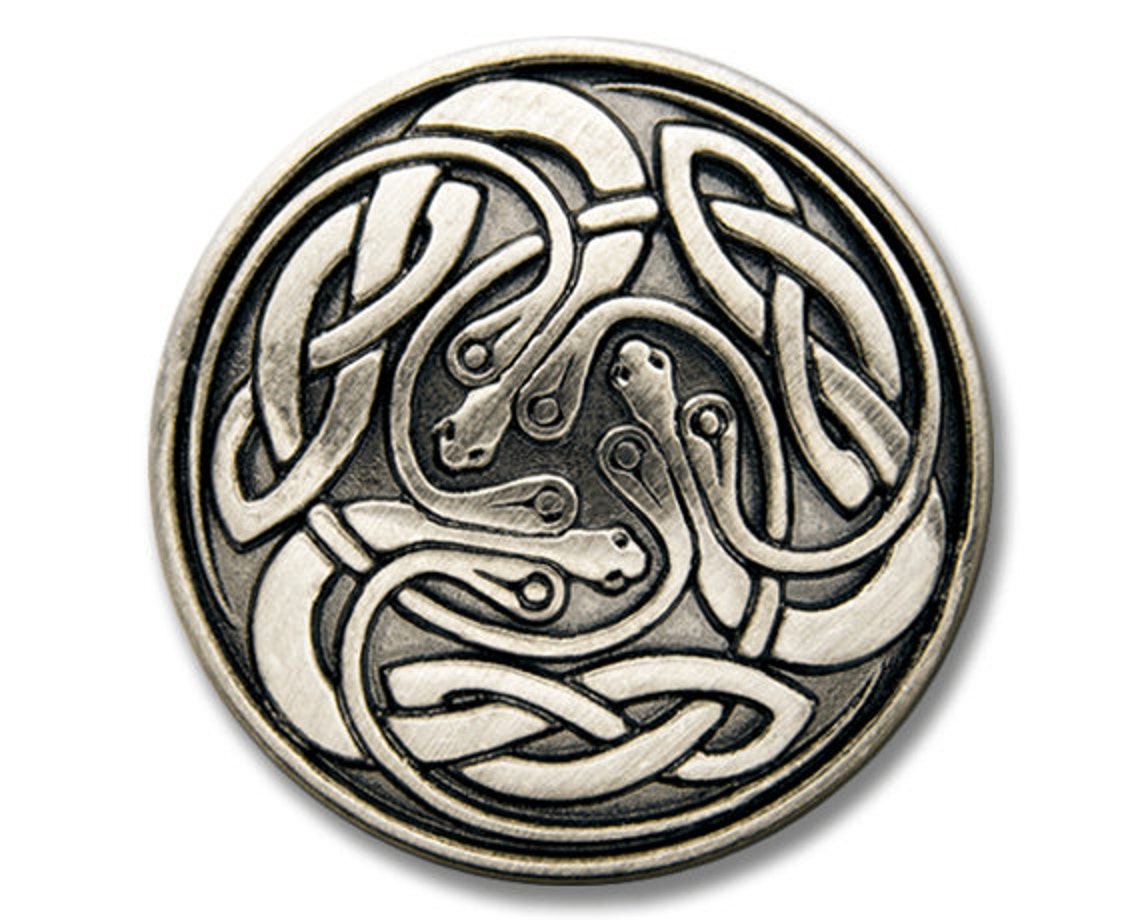 Concho / Screw Back Rivet Celtic Snakes | Etsy