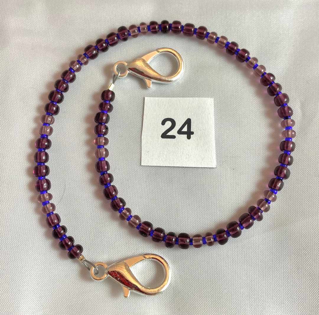 Beaded Face Mask Lanyard - Mask Holder - Mask Chain, Mask Leash, Never ...