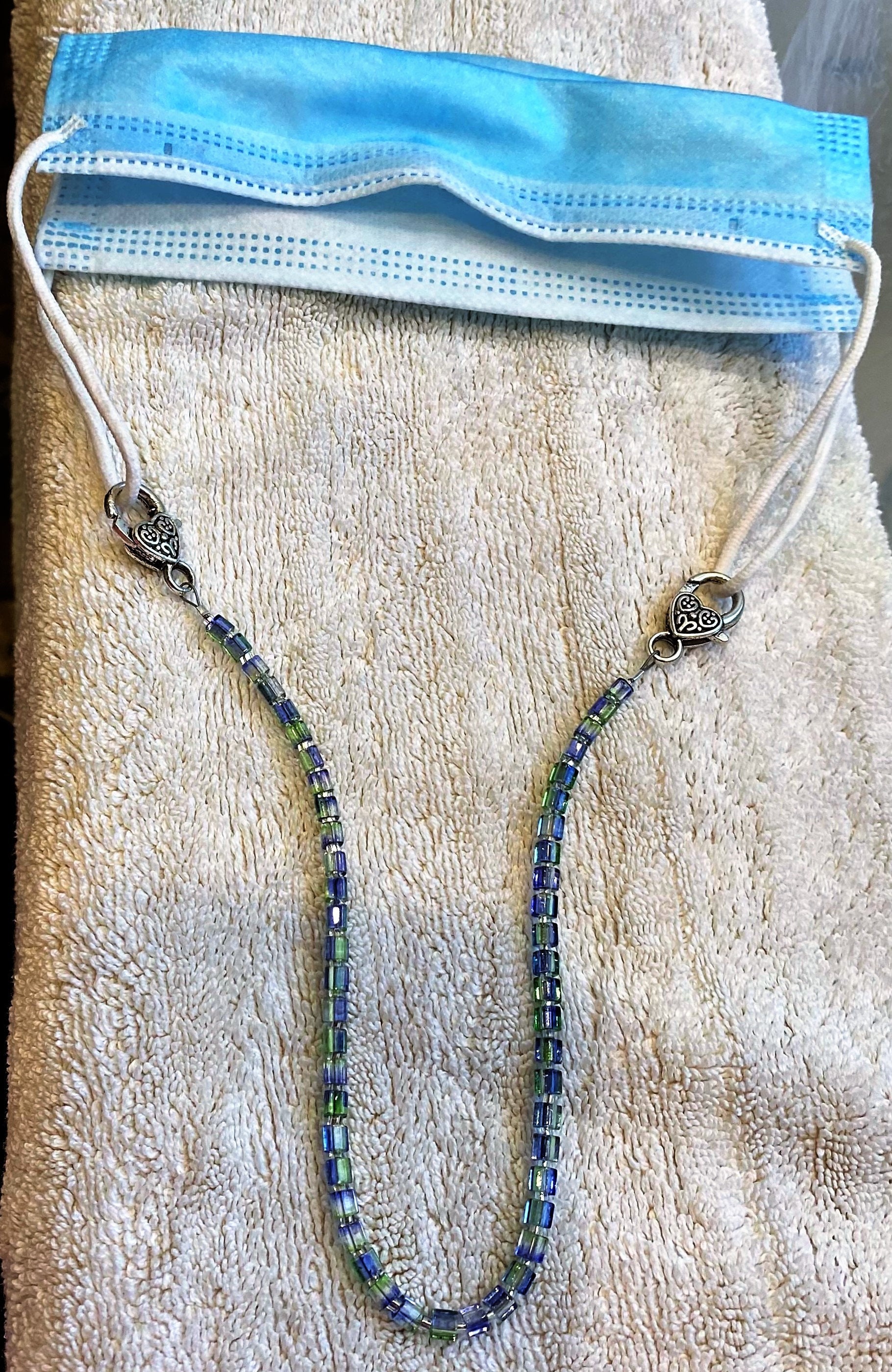 Beaded Face Mask Lanyard - Mask Holder - Mask Chain, Never Lose Your ...