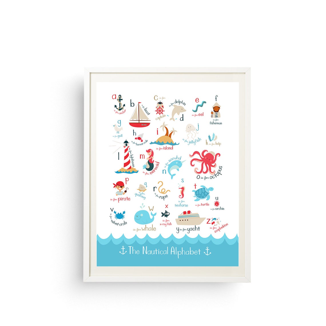 Nautical Alphabet 8x10 11x14 Art Print - Etsy