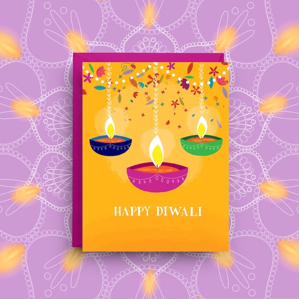Diwali Card - Etsy