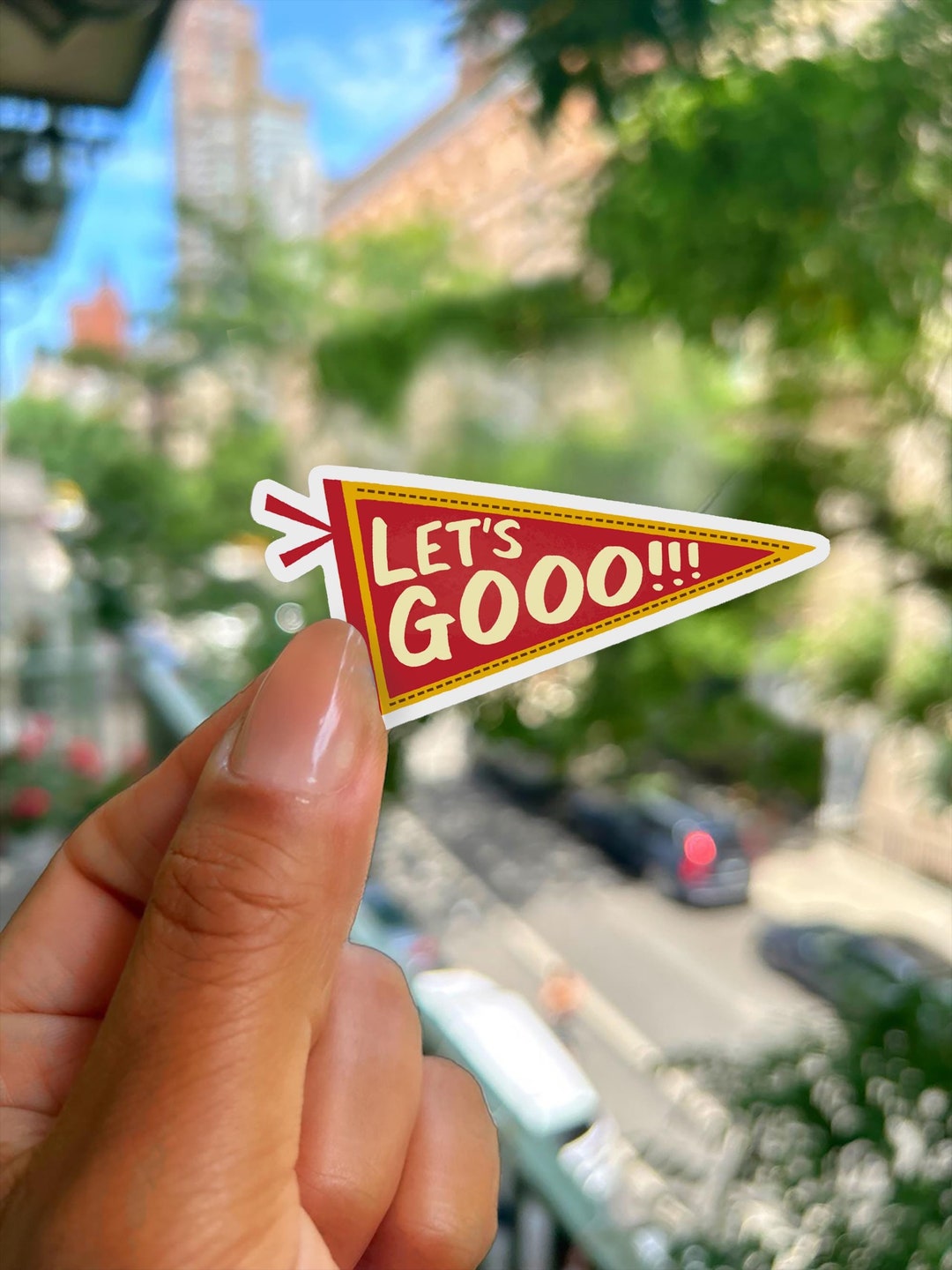 PRE-ORDER, Let's Gooo Back to School Sticker, Varsity Flag Vinyl ...