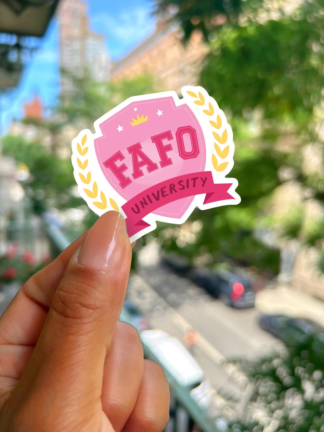 FAFO University Back to School Sticker, Vinyl Laptop Sticker, Funny ...
