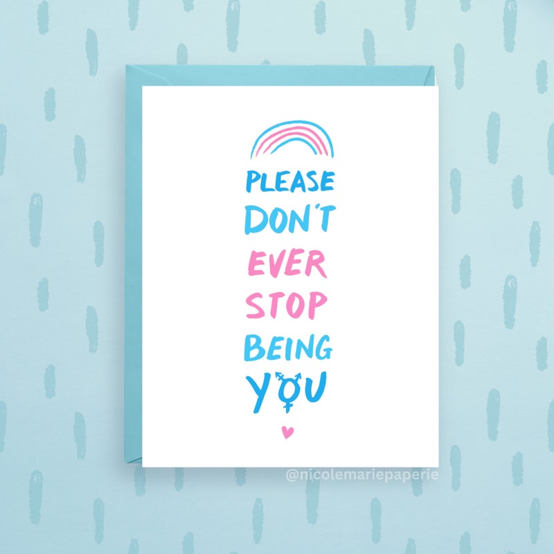 Trans Birthday Card - Etsy