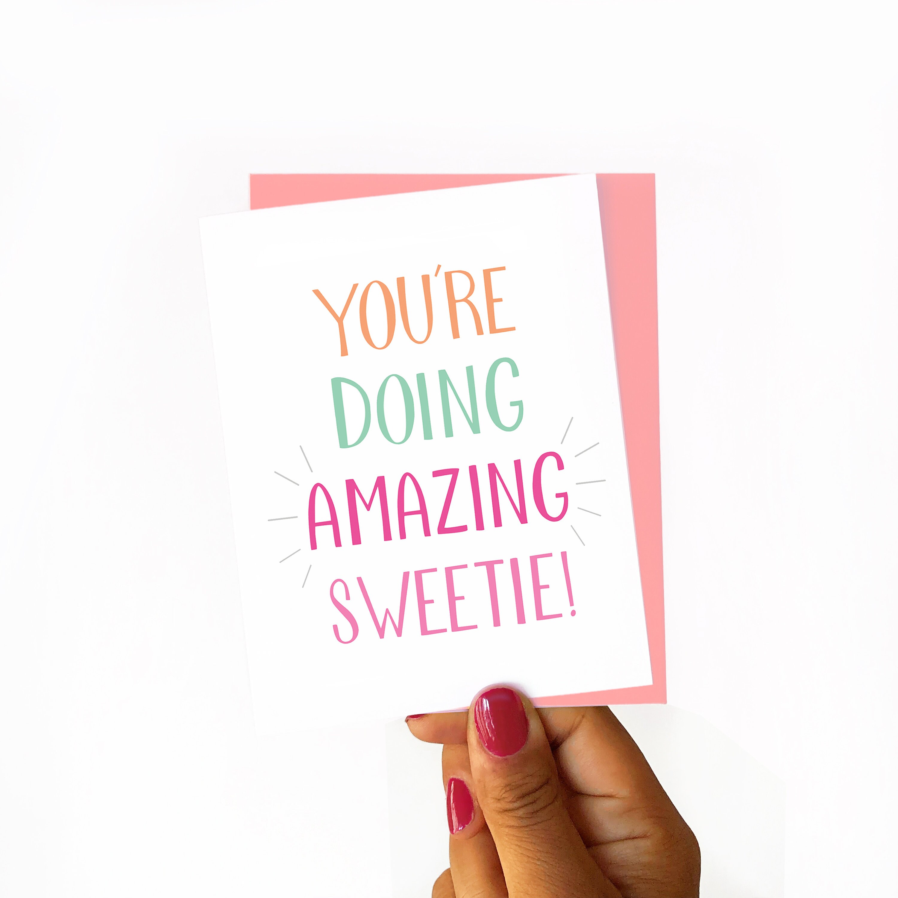 You're Doing Amazing Sweetie Congrats Card - Etsy