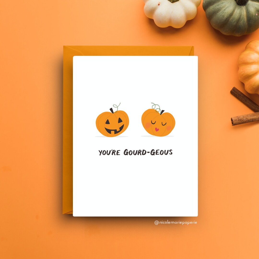Funny Halloween Card, Pumpkin Card - Etsy