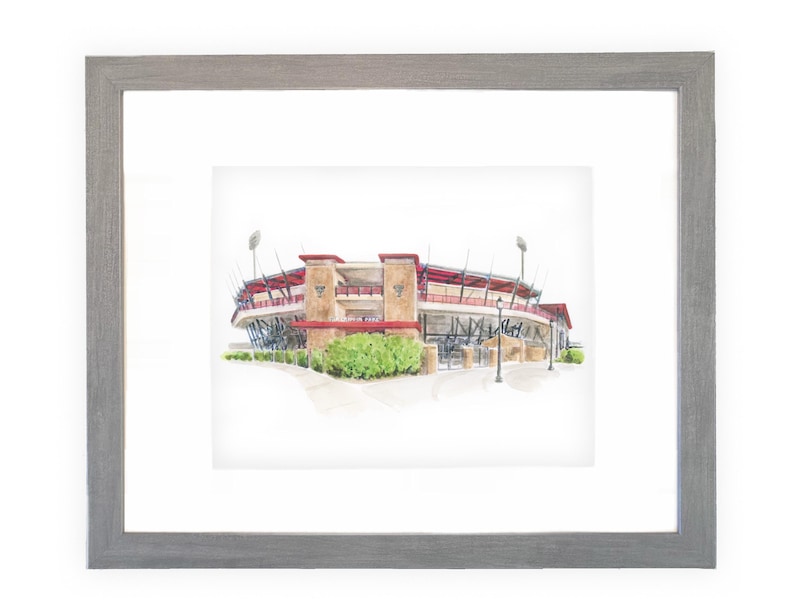 Dan Law Field Art Texas Tech Graduation Gift Tech Gift Dorm Decor Texas ...