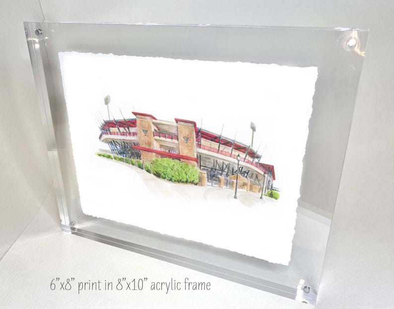 Dan Law Field Art Texas Tech Graduation Gift Tech Gift Dorm Decor Texas ...