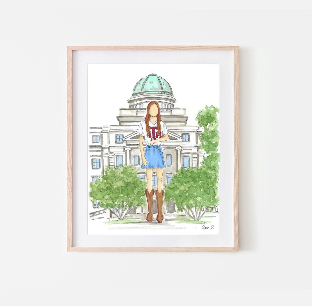 Personalized Texas A&M Graduation Art Print for Aggie Graduate Gift ...