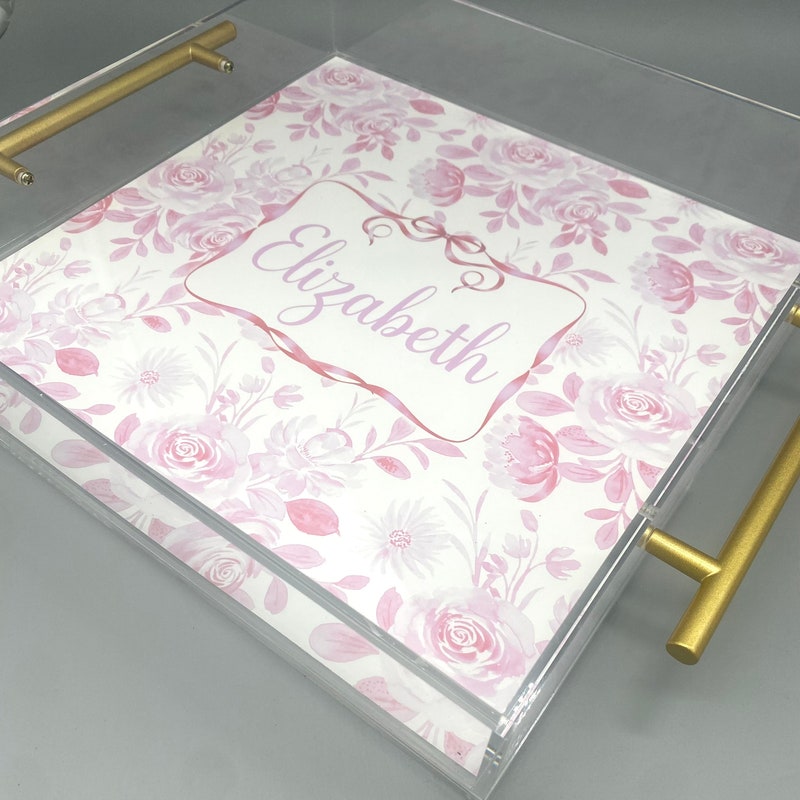 Acrylic Monogram Tray - Etsy