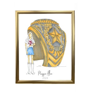 Custom Texas A&M Graduation Gift Aggie Ring Custom Graduation Art Grad ...