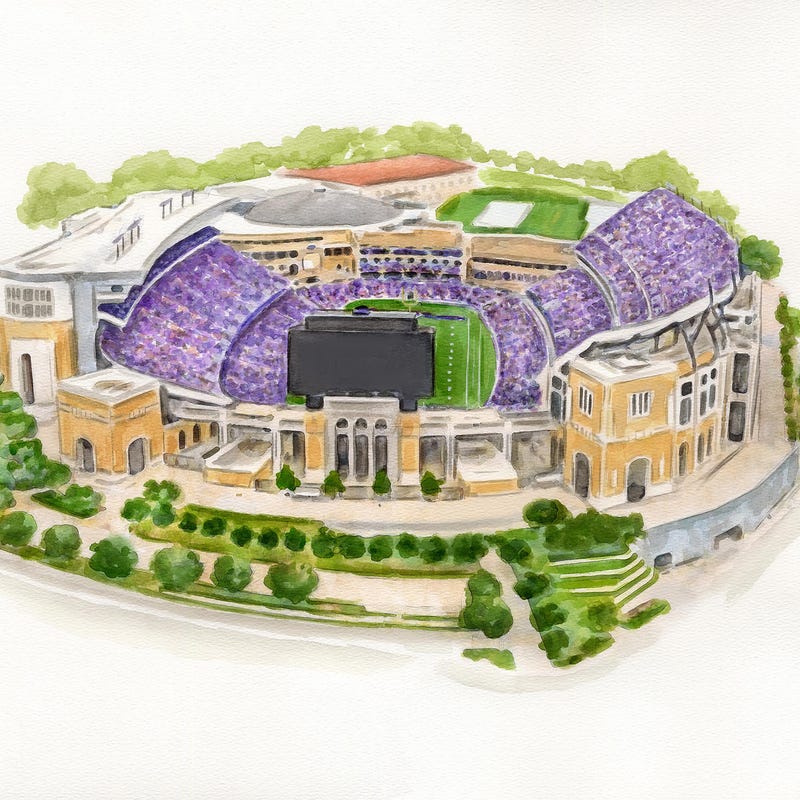 Stadium Water Color Prints - Etsy