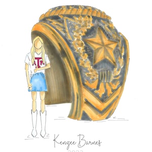 Custom Texas A&M Graduation Gift Aggie Ring Custom Graduation Art Grad ...