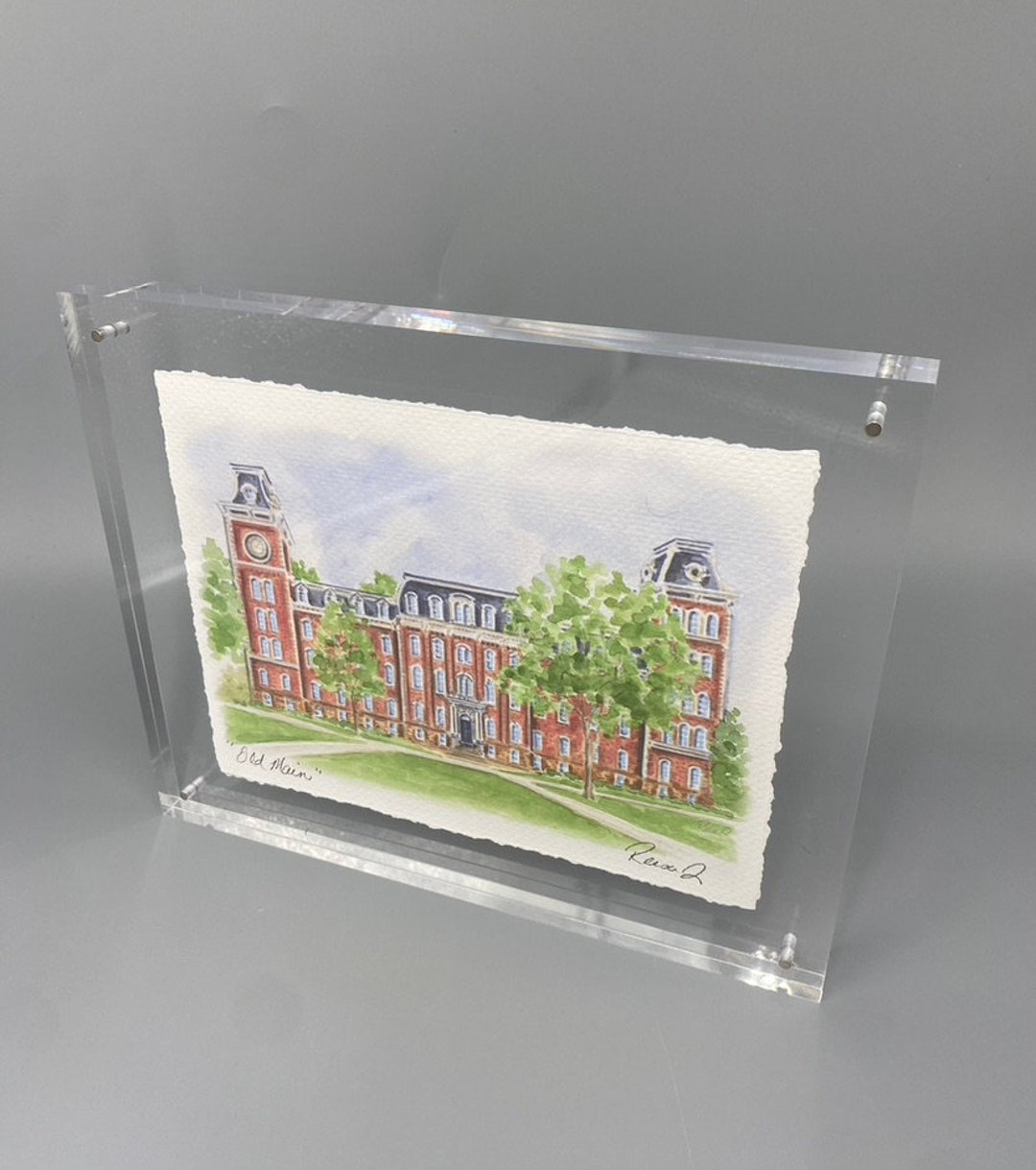 Old Main University of Arkansas Print Arkansas Art Graduation Gift UARK ...