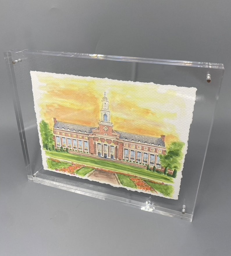 Oklahoma State Library Print OSU Art Graduation Gift Oklahoma State ...