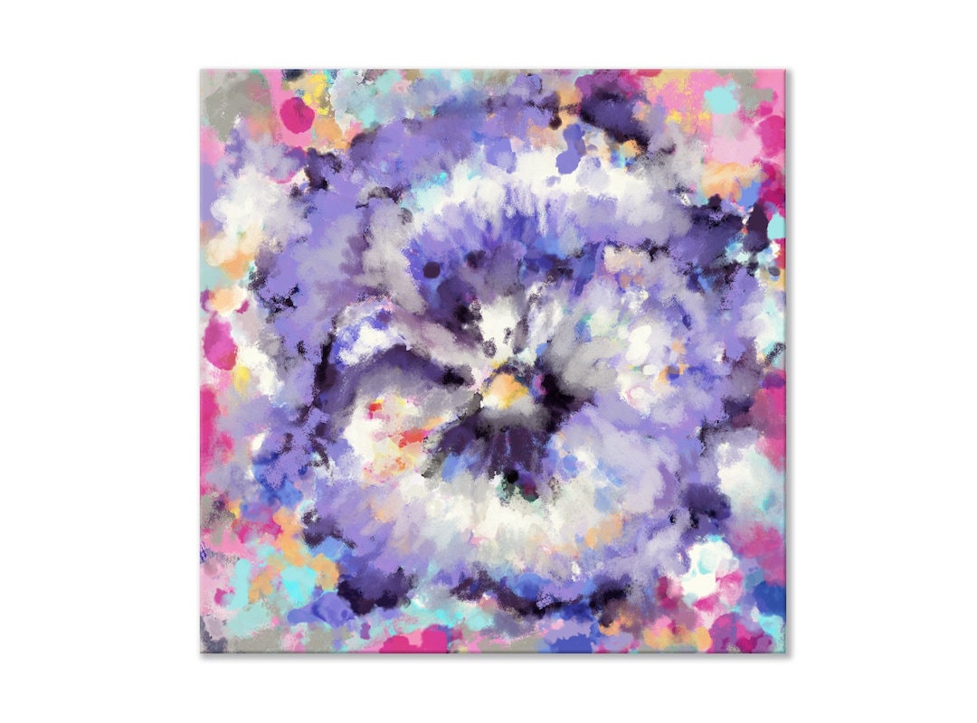 Kappa Alpha Theta Pansy Artwork for Tri Delta Decor Hand Embellished ...