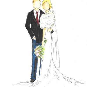 Custom Faceless Portrait Art Painting of Person Sketch Handmade ...