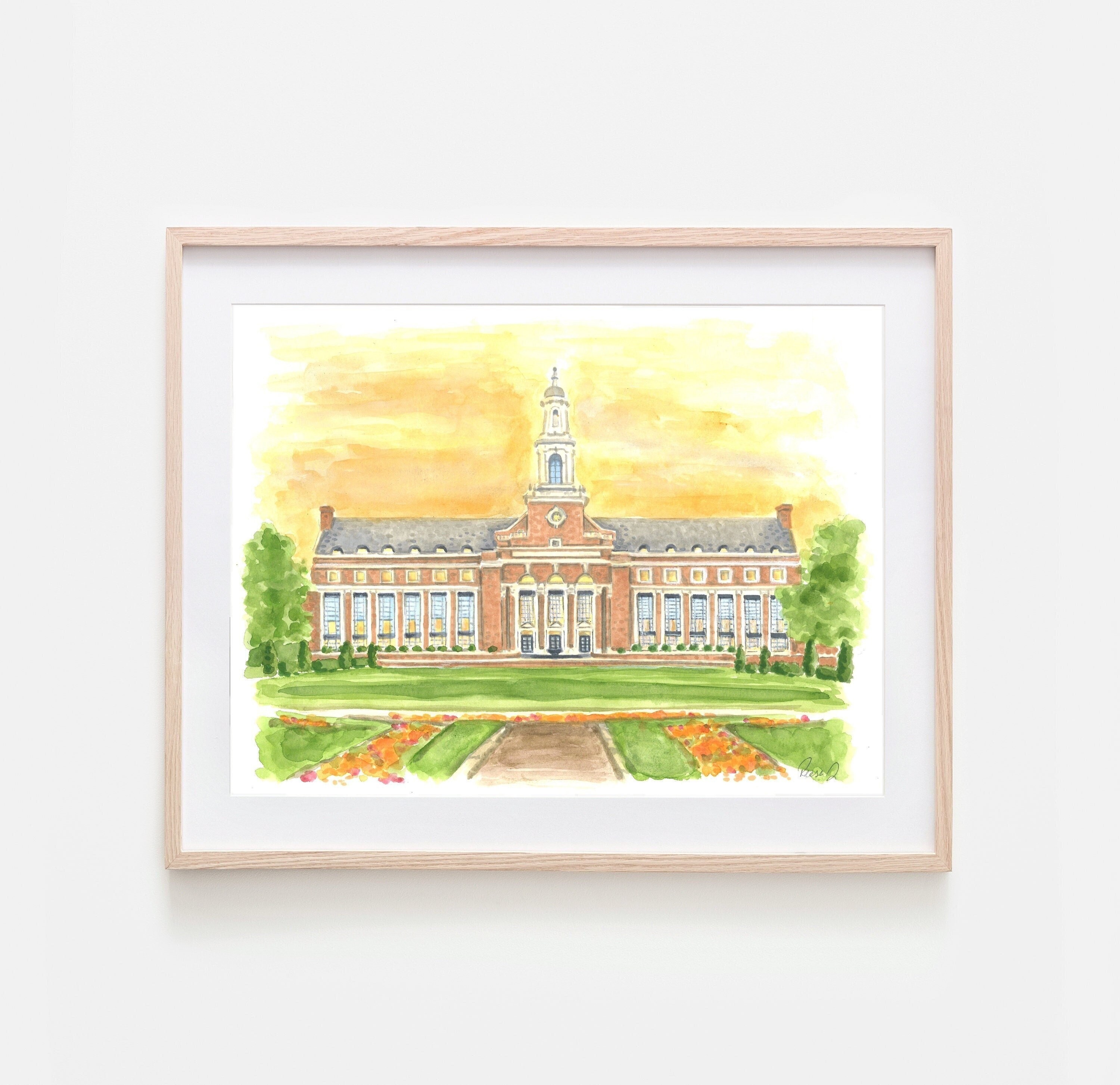 Oklahoma State Library Print OSU Art Graduation Gift Oklahoma State ...