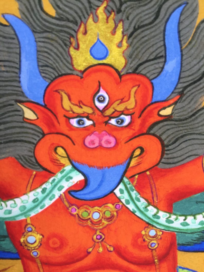 Garuda Tibetan Thangka GICLEE PRINT 7.5 x 11 | Etsy