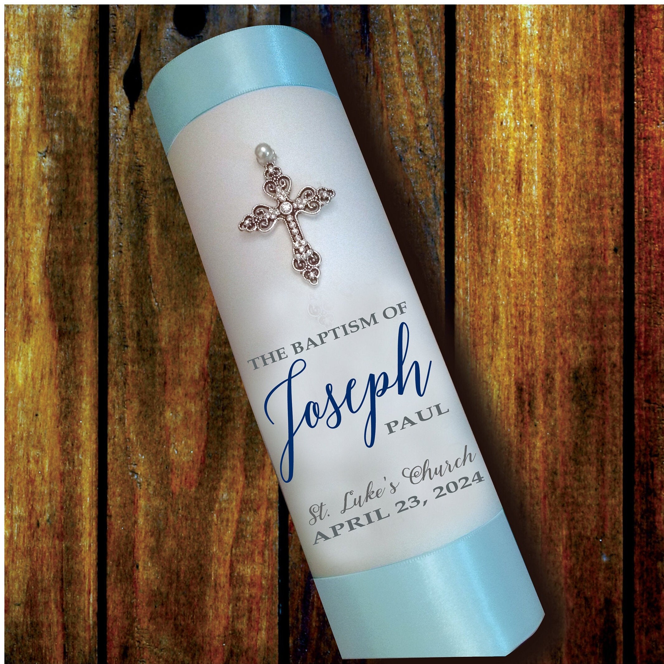 Christening Baptism Candle Personalize Custom Boy or Girl - Etsy
