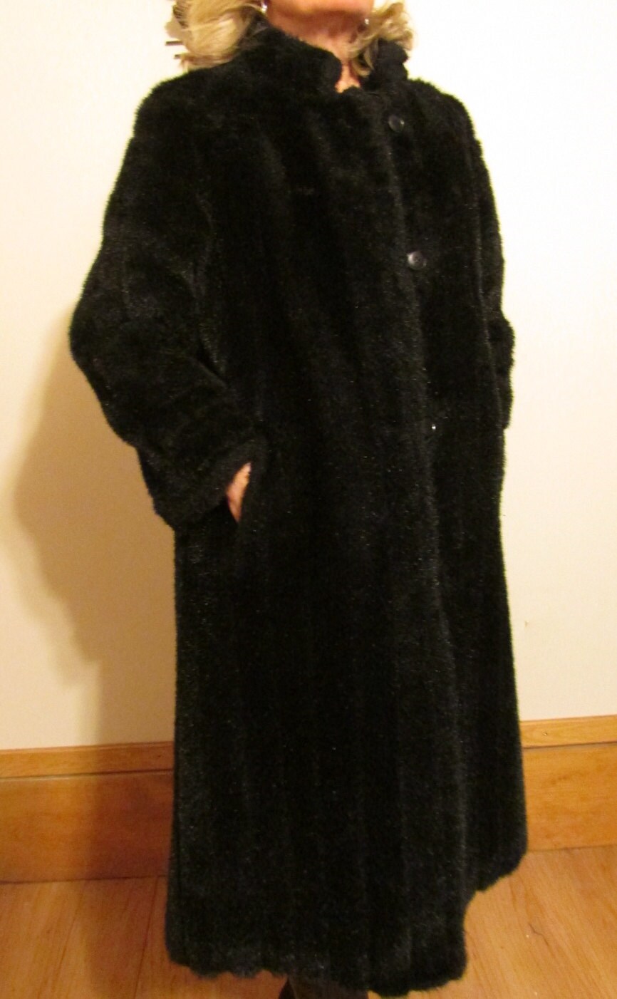 Reversible Faux Fur Coat, Faux Sable Coat, Winter Coat, Faux Sable on ...