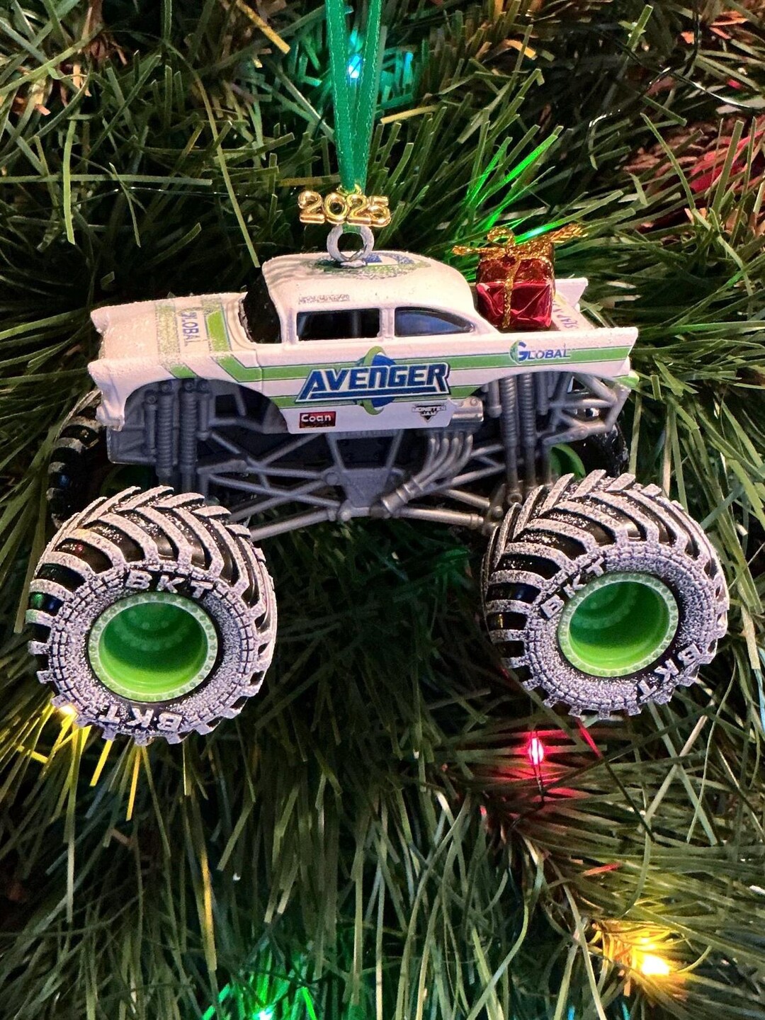 Monster Jam Custom Christmas Ornament Avenger White W/gift,snow R - Etsy