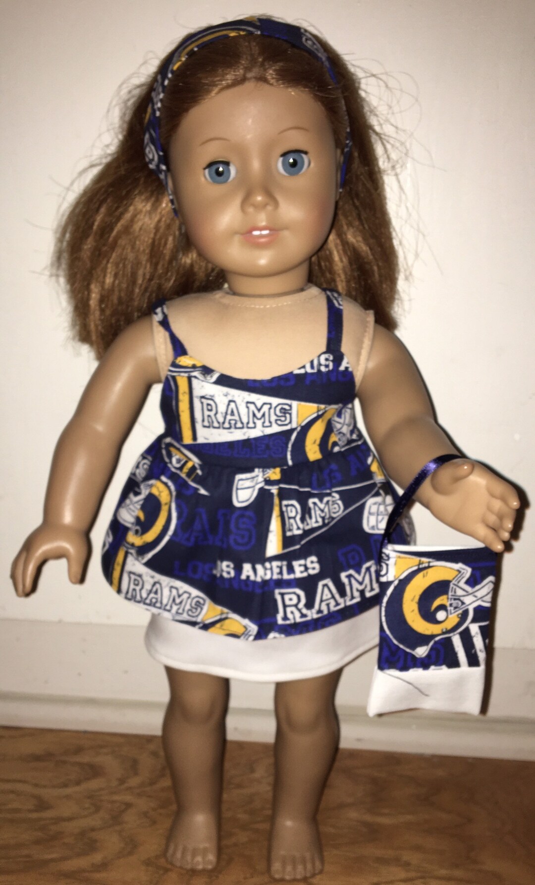 18 Inch Doll Los Angeles Rams Blue NFL Football Outfit Top & Skirt With ...