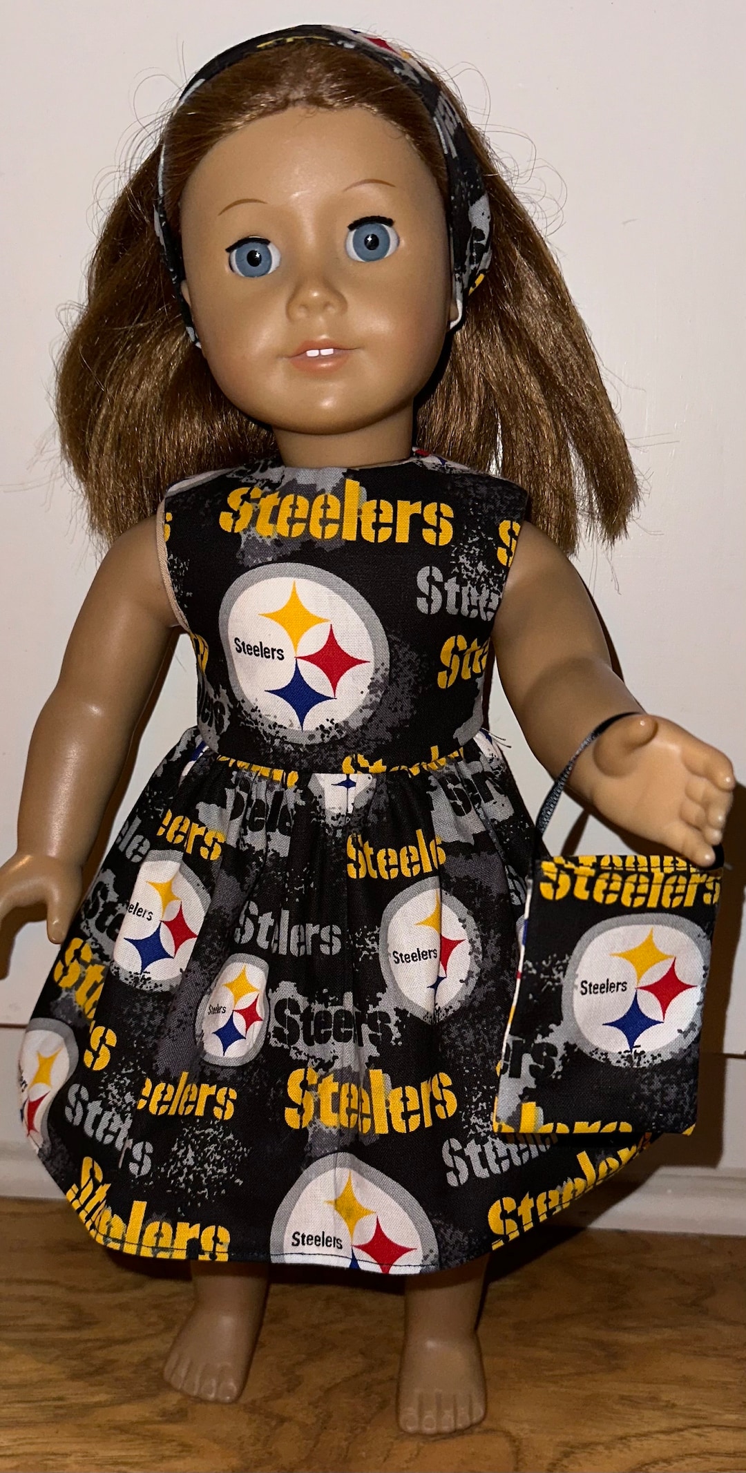18 Inch Doll Black Pittsburgh Steelers NFL Football Dress With - Etsy