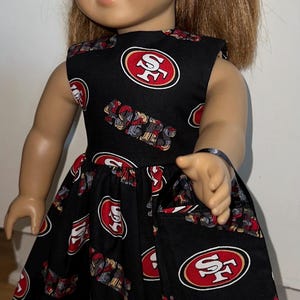 18 Inch Doll San Francisco 49ers NFL Football Dress With Headband and ...