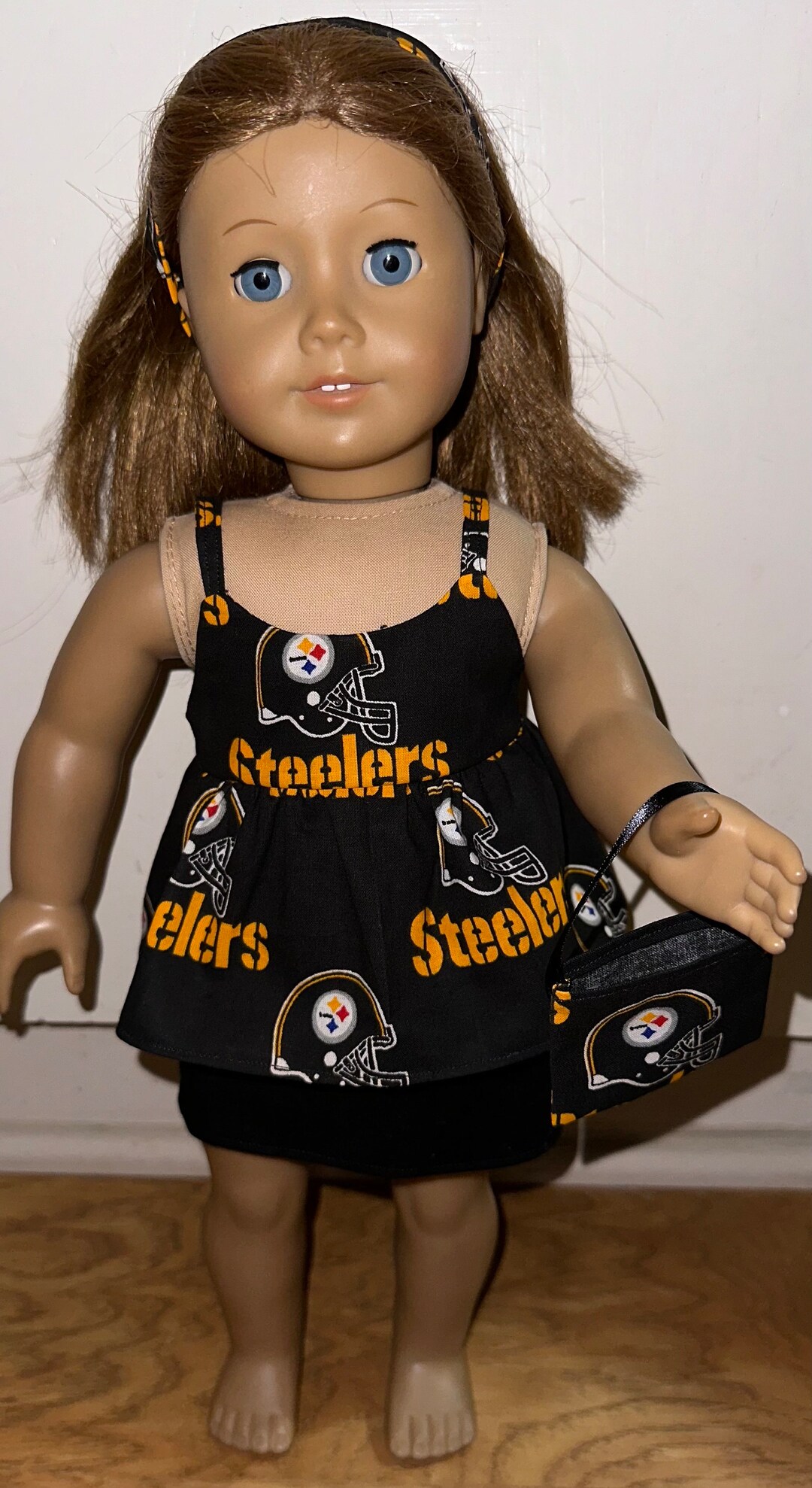 18 Inch Doll Black Pittsburgh Steelers NFL Football Outfit, Top and ...