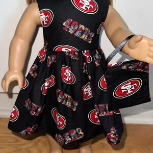 18 Inch Doll San Francisco 49ers NFL Football Dress With Headband and ...